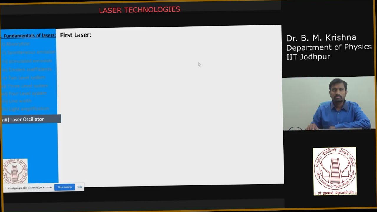 Laser Technologies_Lecture 10(2020): Laser active medium, mode of laser ...