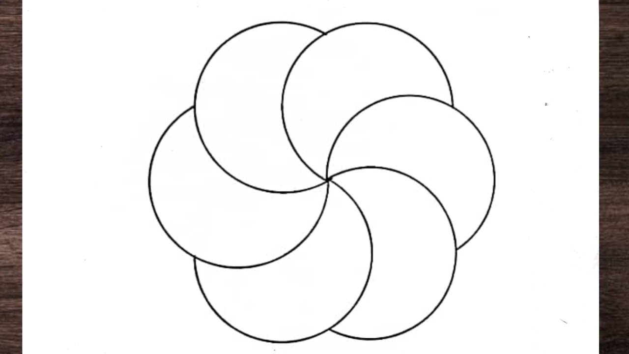 Circle Geometric Design || Circle Geometric Pattern drawing || Circle ...