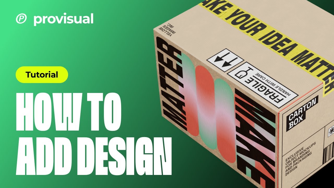 Provisual Tutorial: How to Edit a Cardboard Box 3D Mockup - YouTube