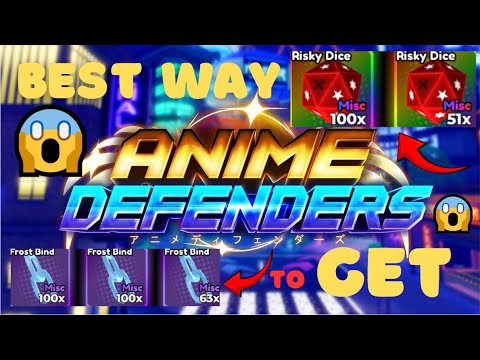 FASTEST WAY TO GET FROST BINDS AND RISKY DICE | Anime Defenders ...