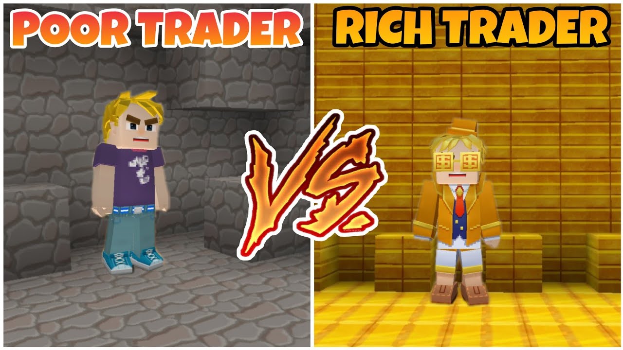 🔴POOR TRADER VS RICH TRADER IN SKYBLOCK -BLOCKMAN GO SKYBLOCK - YouTube