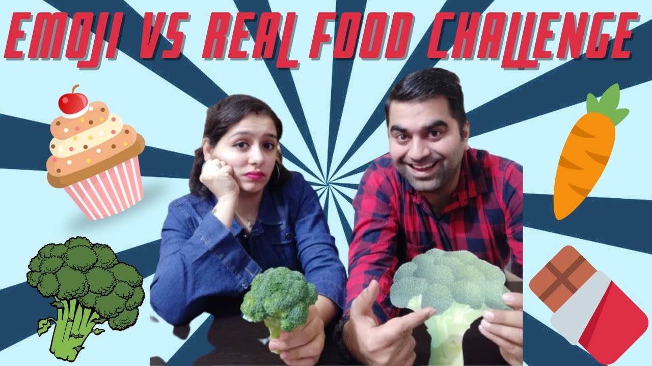 EMOJI Vs REAL FOOD CHALLENGE!!! - YouTube