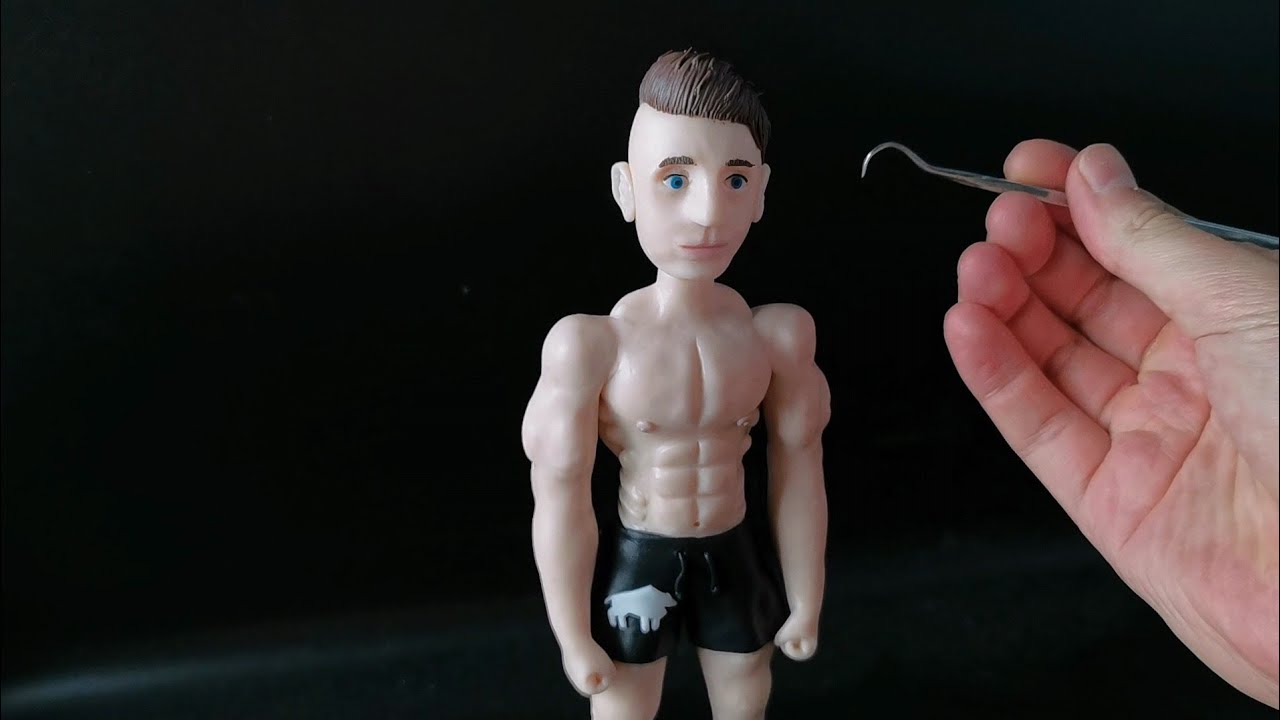 How to make a bodybuilder out of polymer clay - YouTube