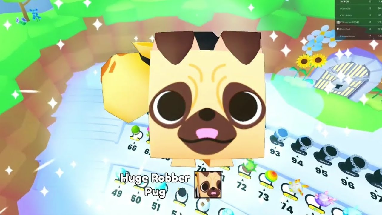 Hatching Huge Robber Pug in Pet Sim 99 on camera 📸 - YouTube