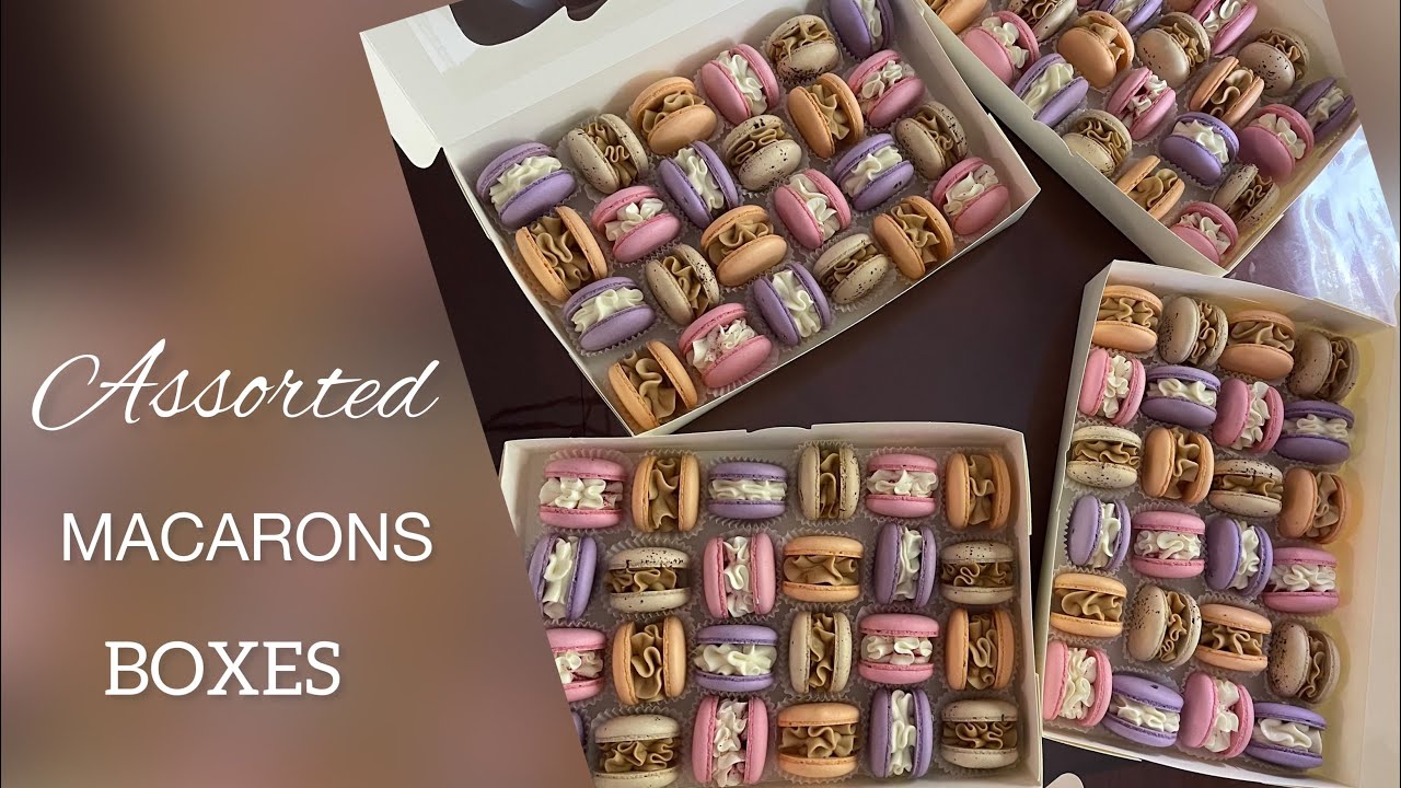 MACARONS ASSORTED BOXES 🤎FRENCH MACARONS🤎MACARON 🤎WORK PROCESS 🤎МАКАРОН 🤎КОРОБКИ АССОРТИ ...