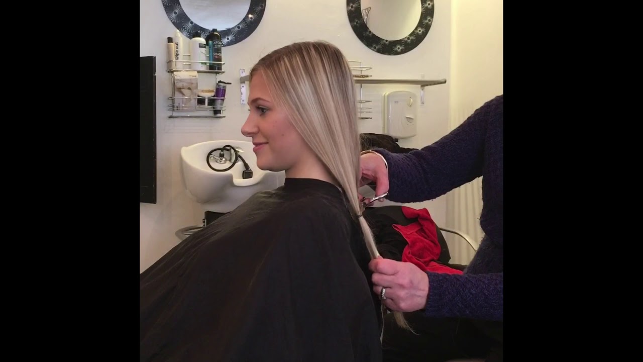 Cutting 10 Inches Off My Hair Youtube