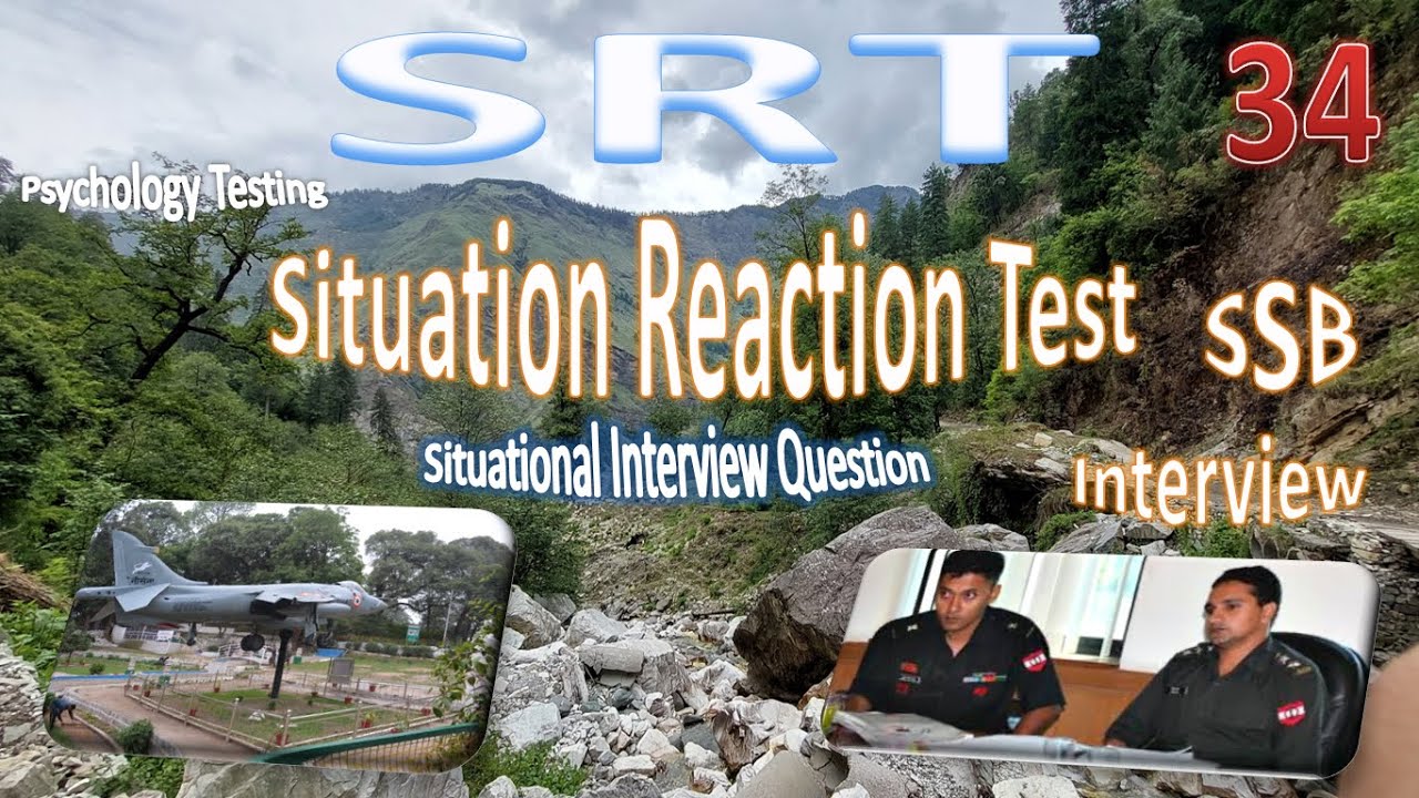 SRT 34| Situation Reaction Test | Psychology Testing Questions SSB|Army ...
