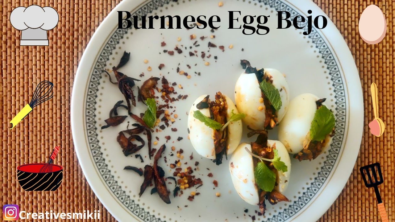 Burmese Egg Bejo recipe | Yummy street food recipe | Egg Bejo recipe ...
