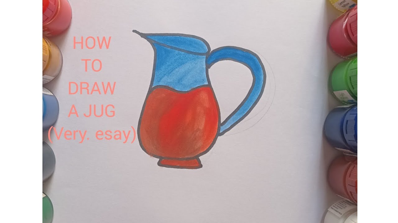 How to draw a jug | easy drawing | step by step | 2025| #art #drawing # ...