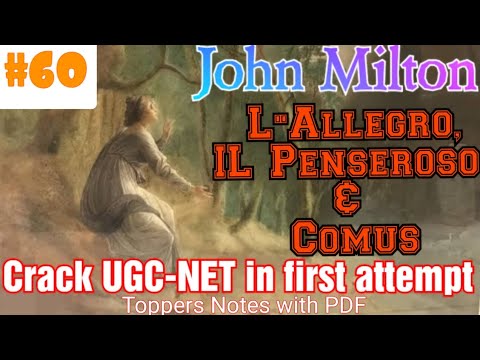 60.English Literature(John Milton- L"Allegro,Il Penseroso & Comus) UGC ...