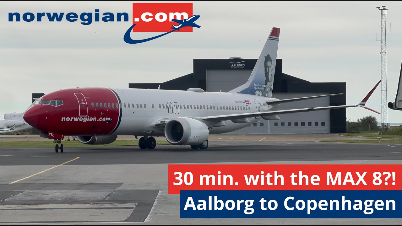 (4K) Flight Report | 30 min. on a MAX 8!? | Aalborg to Copenhagen ...