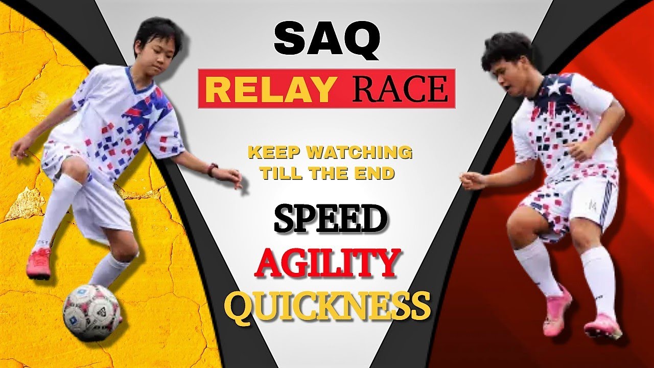 SAQ RELAY RACE FOR FOOTBALLERS - YouTube