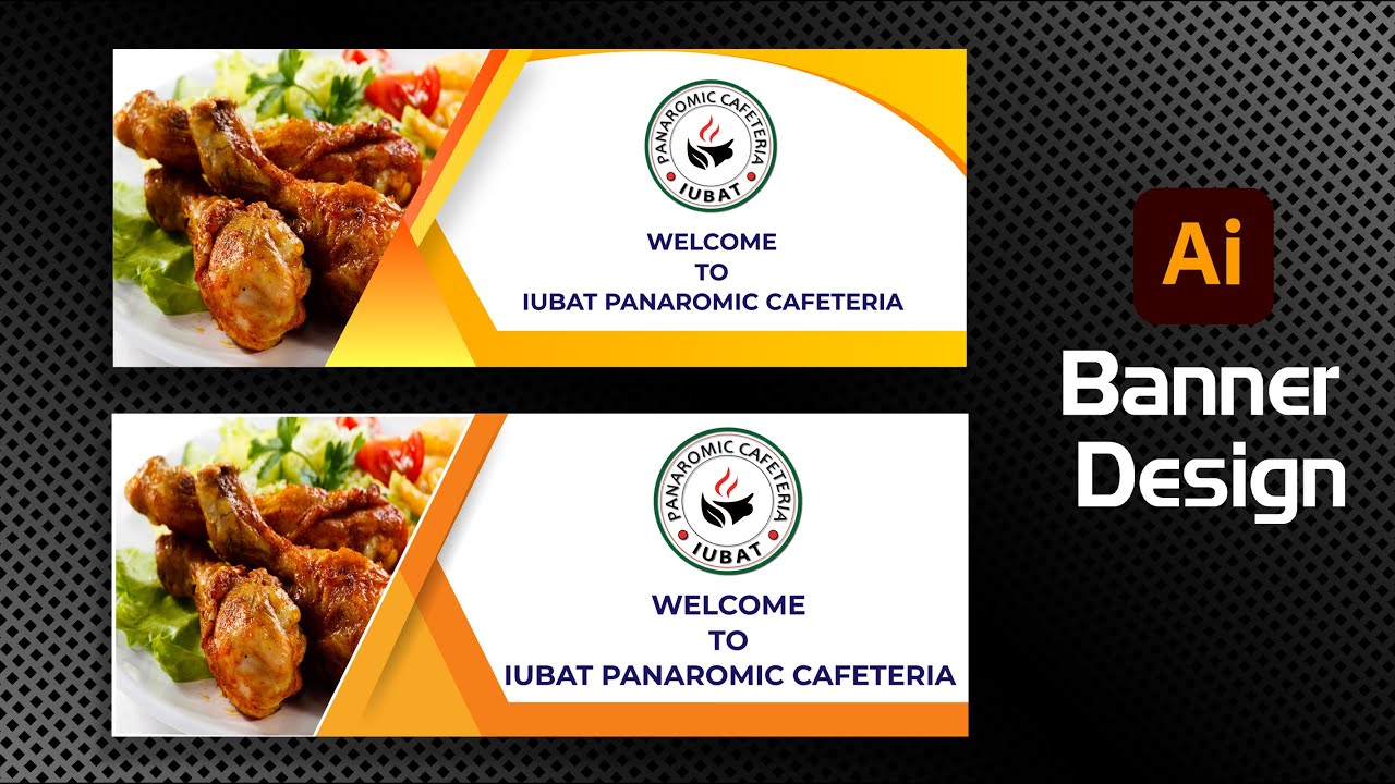food banner design in adobe illustrator - YouTube