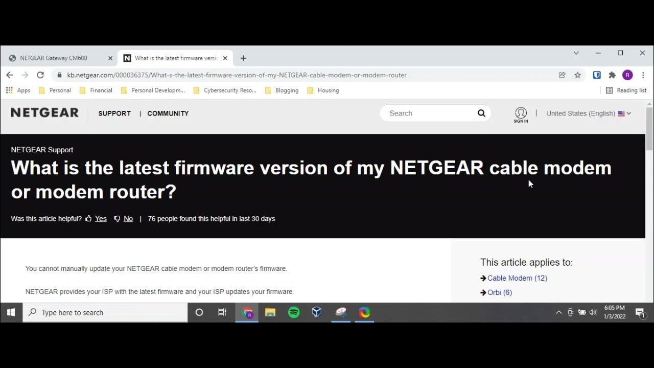 How to check what version of firmware your modem has - YouTube