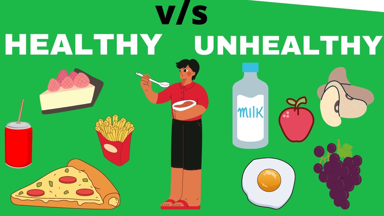 FOOD | Healthy🥕 vs Unhealthy Food🍕 - What is Food? | Balance diet for ...