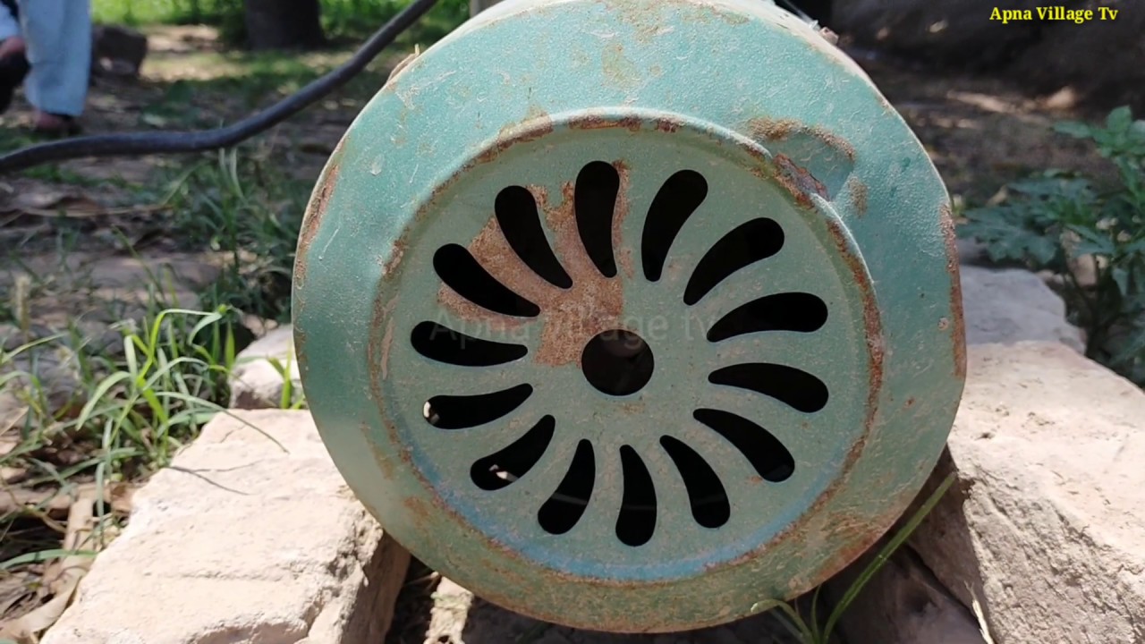 5 hp water pump motor tube well in village punjab Pakistan - YouTube