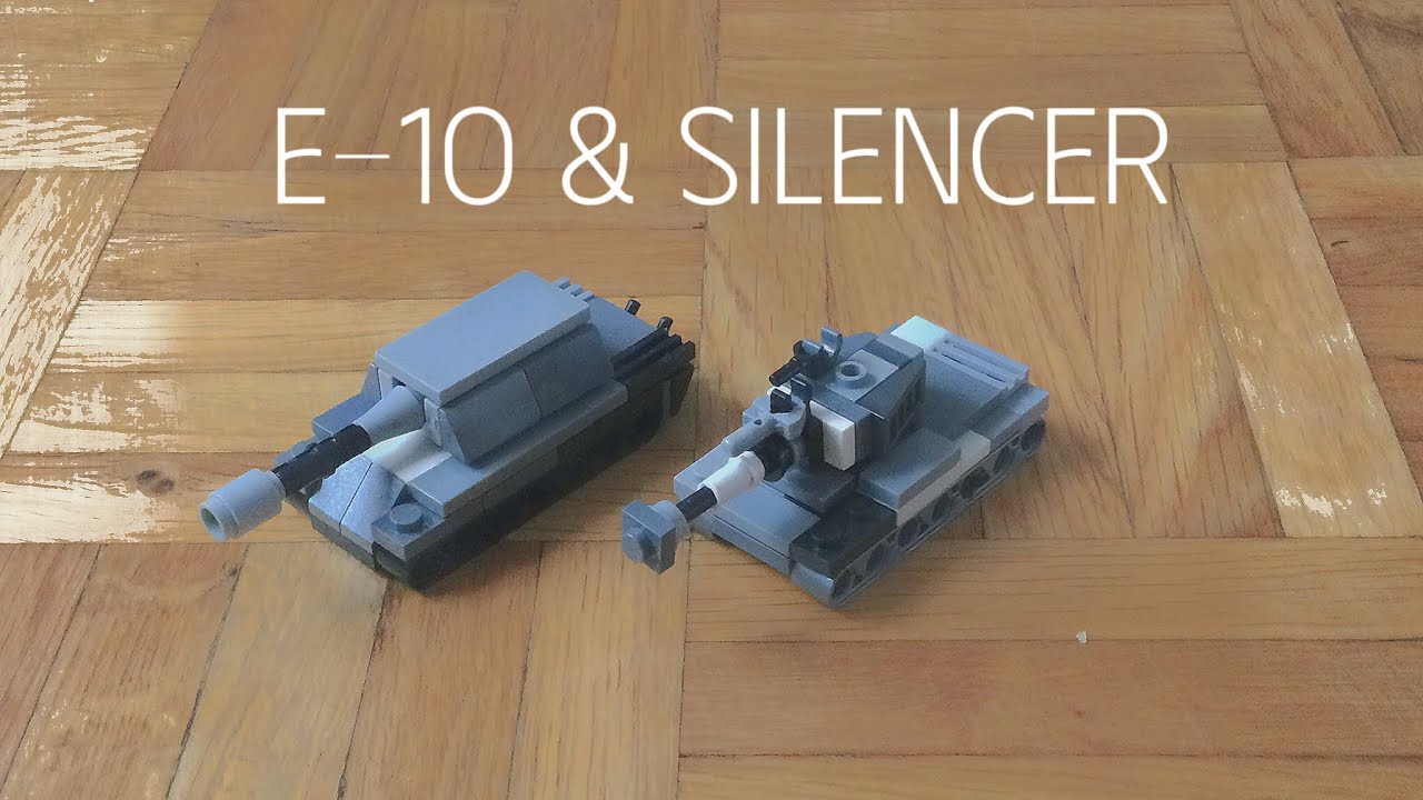 Mini lego E-10 & Silencer tanks instruction / tutorial - YouTube