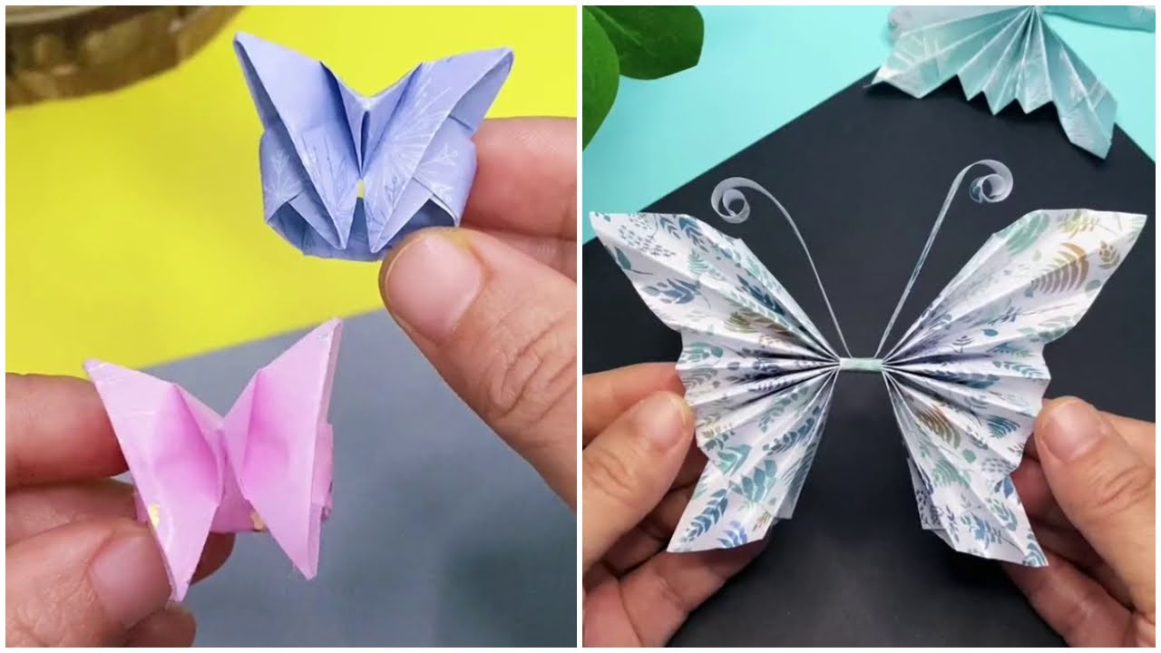 DIY Butterfly Rings and Paper Butterflies Creative Craft Ideas - YouTube