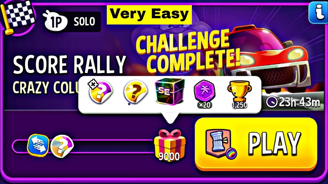 crazy columns rainbow score rally very easy solo challenge | match ...