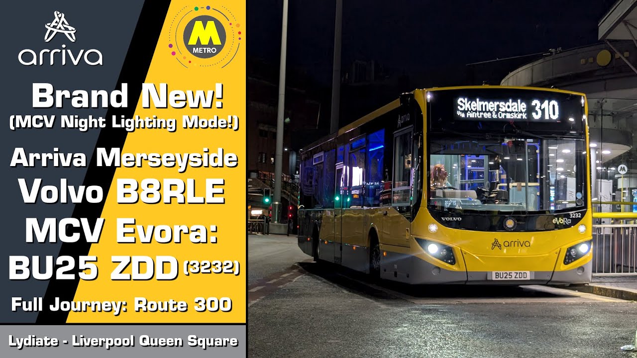 (Brand New!) Arriva Merseyside Volvo B8RLE MCV Evora: BU25 ZDD - YouTube