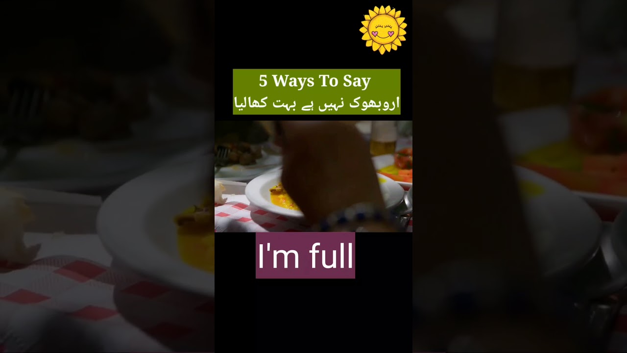 I'm Full || I Am Stuffed || English Sentences || #shorts - YouTube