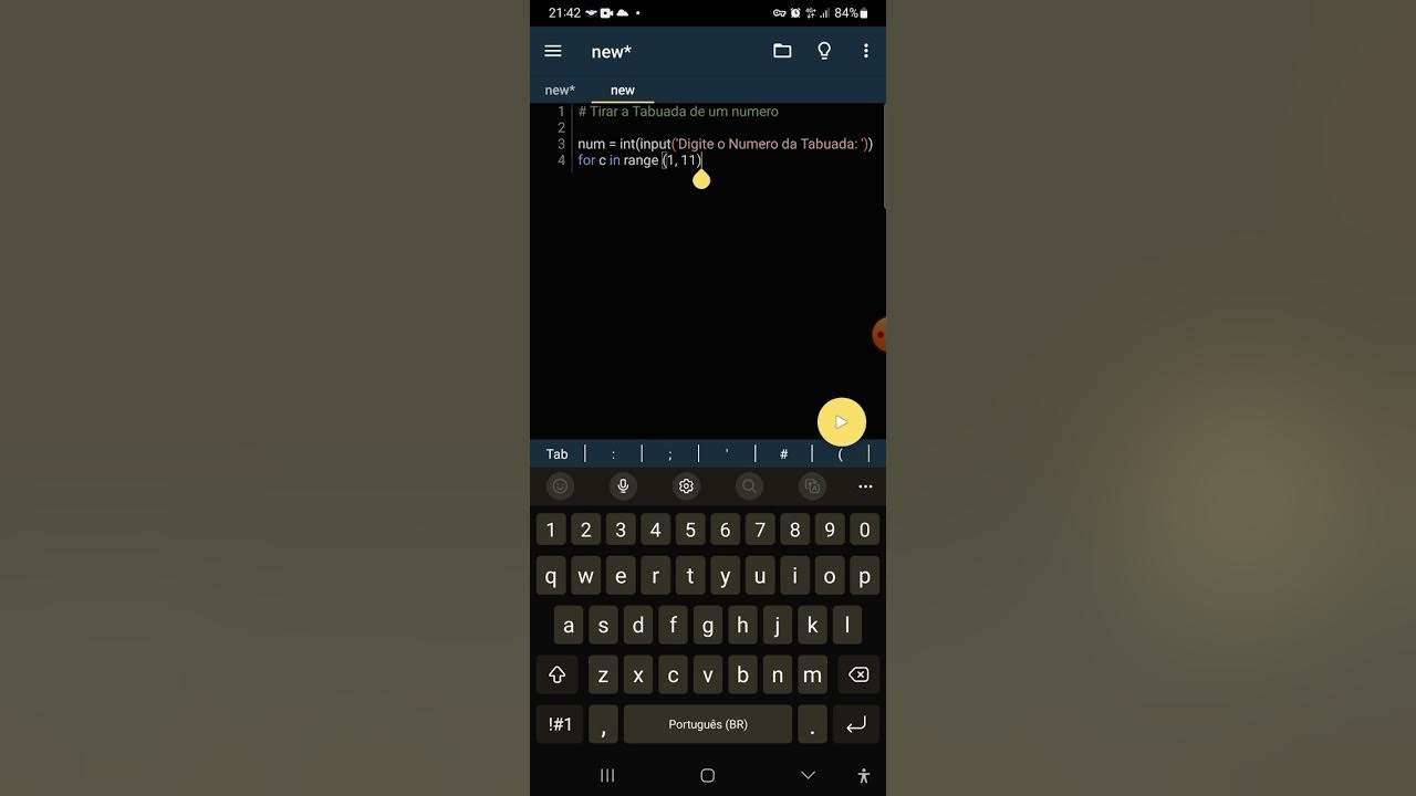 Tabuada em Python. - YouTube