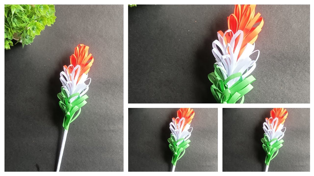 Tricolor Flower Craft For Independence day| Independence day Special ...