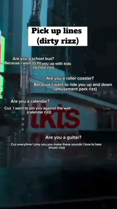 Dirty pick up lines (all the rizz you need) #fypシ #rizz - YouTube