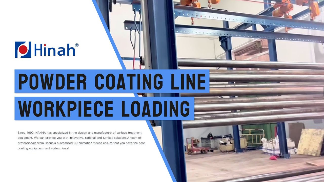 Powder coating line for pipes: loading #powdercoatingline # ...