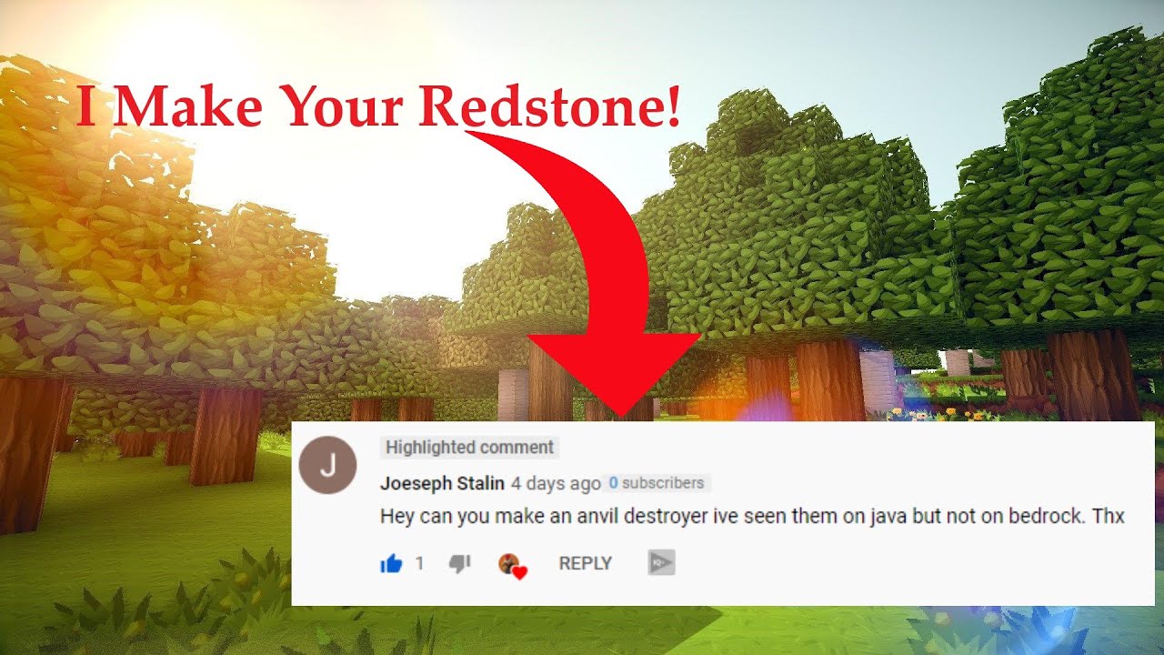 Anvil Destroyer| Building Your Redstone Ideas - YouTube