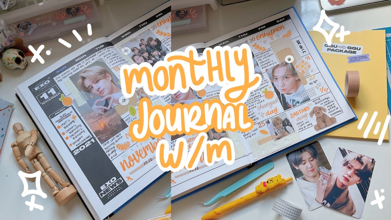 Monthly Journal with me (Noviembre) 🖍🧡EXO Season’s Greetings ️🍊☺️ ...