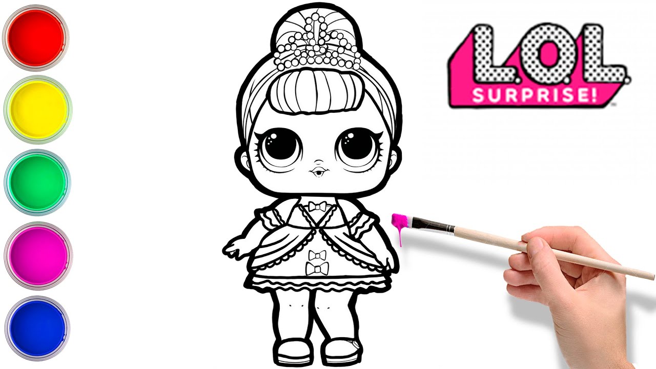 Princess LOL Surprise Pink Dress: Fun Painting and Coloring Adventure ...