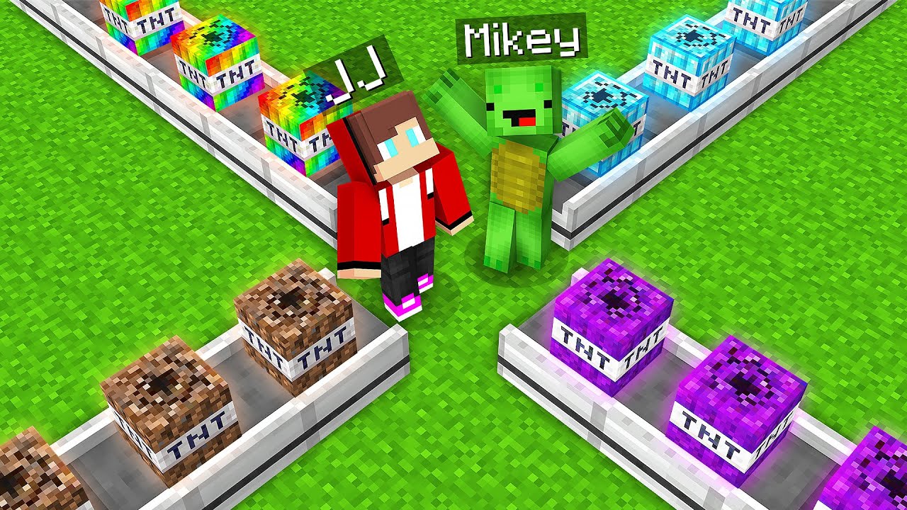 Mikey and JJ SURVIVE the CHALLENGE OF RAREST TNT in Minecraft (Maizen ...