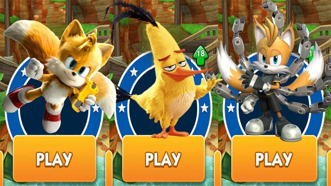 Movie Tails vs Chuck Angry Birds vs Tails Nine from Sonic Prime vs All ...
