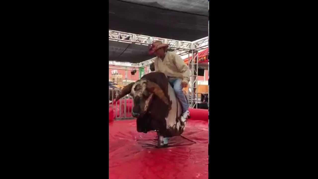 Calgary Stampede Mechanical Bull Ride 2015 - YouTube