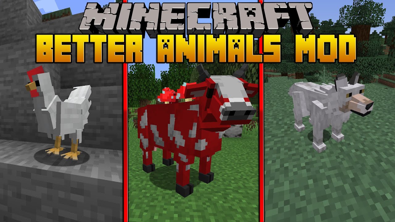 Animales Espantosamente Realistas!! - BETTER ANIMALS MOD - Minecraft ...