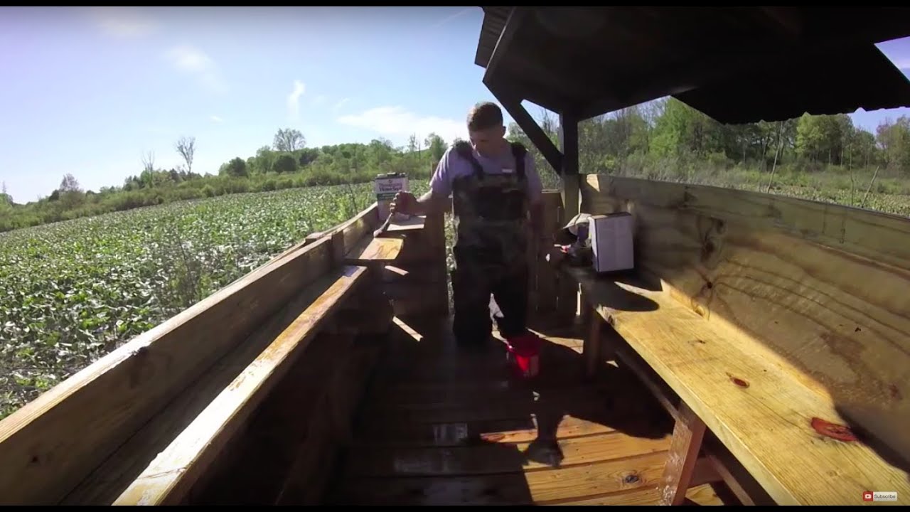 Duck Blind Build Part 5 - YouTube