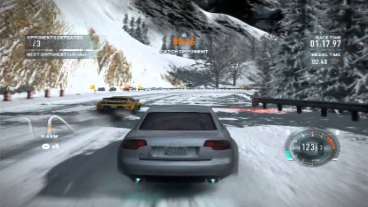 Need For Speed: The Run Gameplay Snow Battle Audi RS4 - YouTube