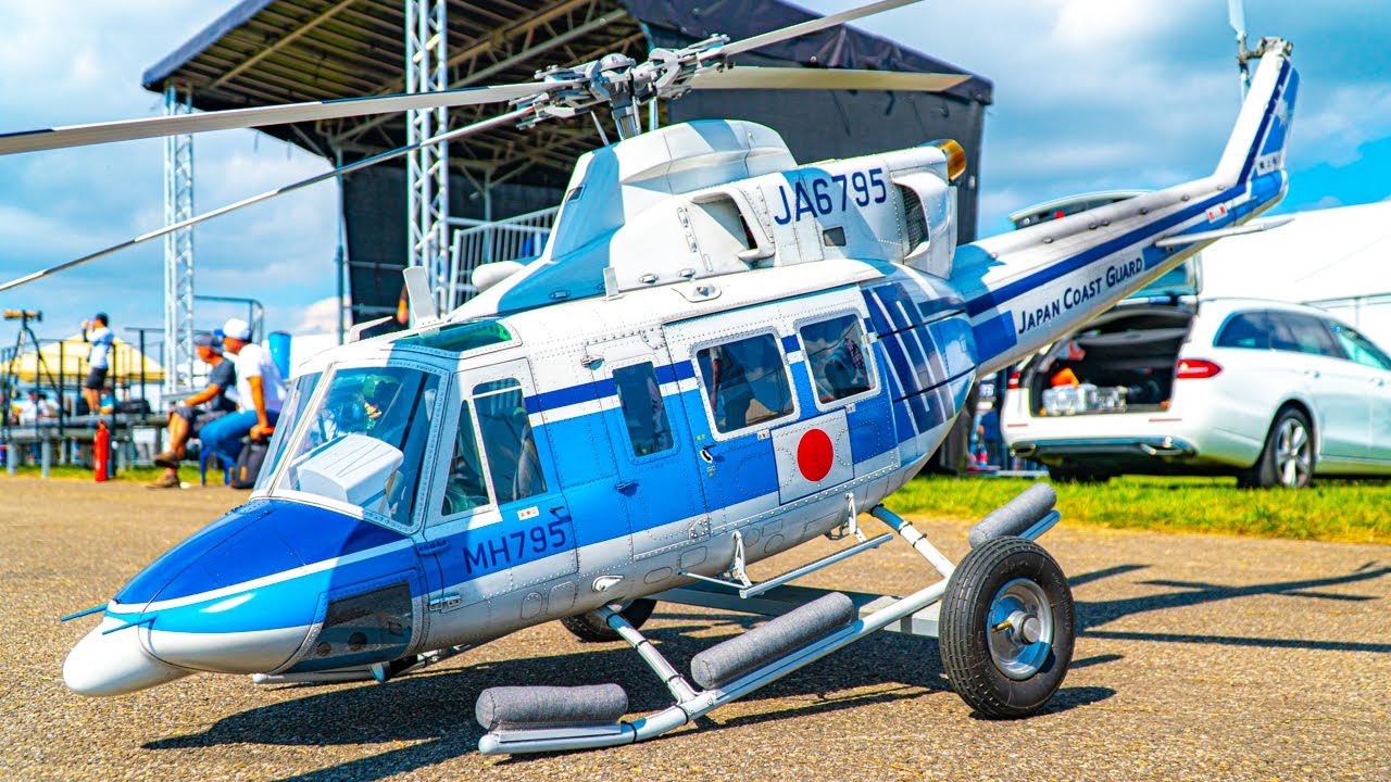 XXL RC BELL-412 (JA6795) GIANT RC SCALE MODEL TURBINE HELICOPTER FLIGHT ...