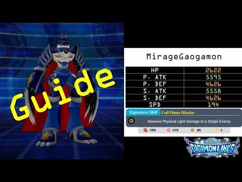 MirageGaogamon Guide - Digimon Links - YouTube