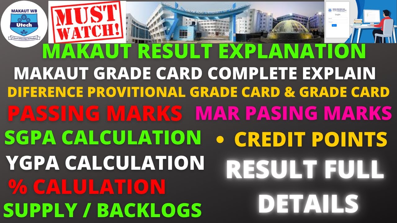 MAKAUT 10 Important Topic Explain || MAKAUT Grade Card Full Explanation ...