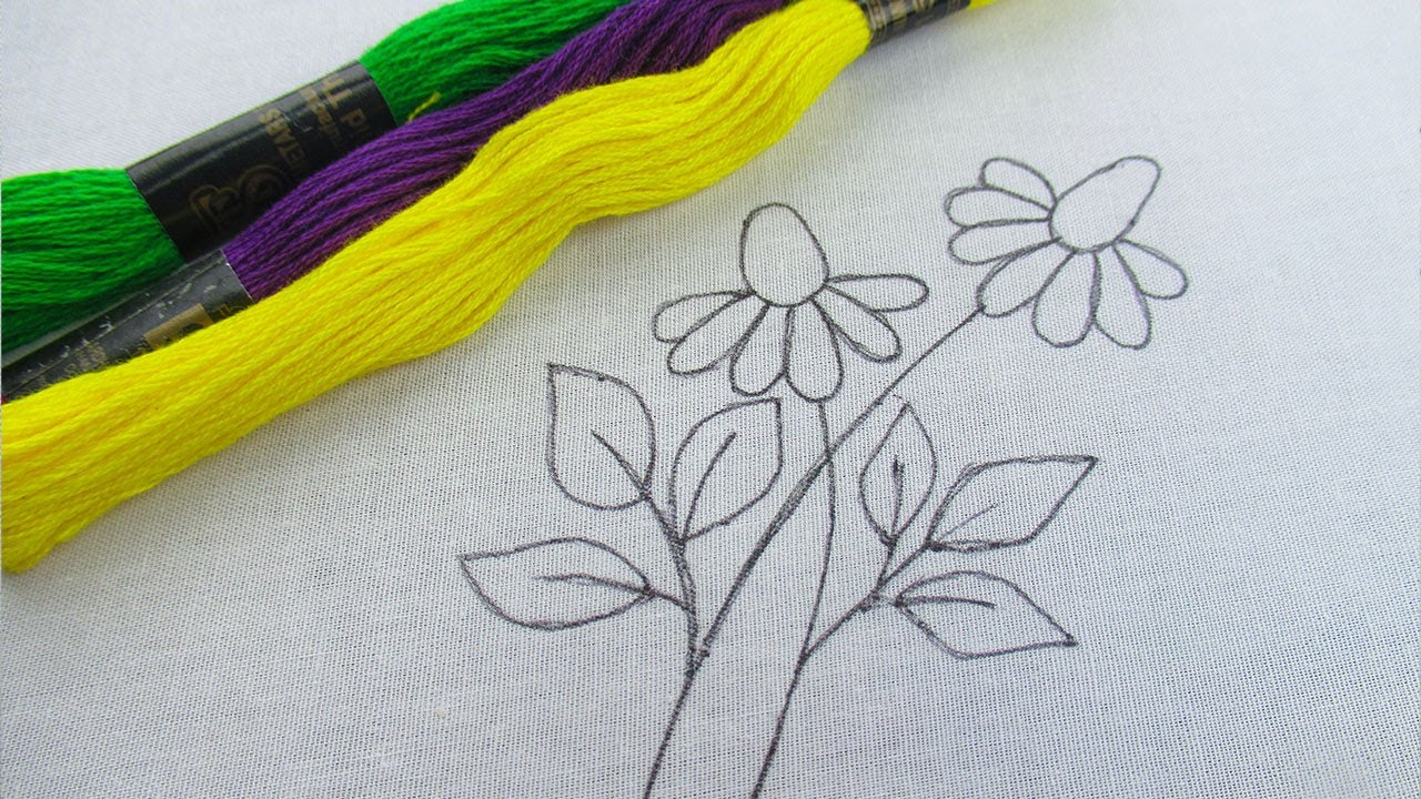 Hand Embroidery Beautiful Tiny Flower Embroidery Design Pattern - YouTube