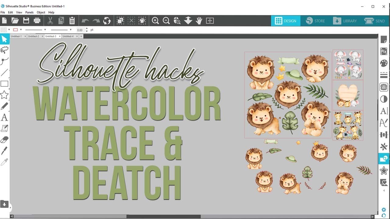 Silhouette Studio Tracing Hacks| Watercolor Trace and Detach - YouTube