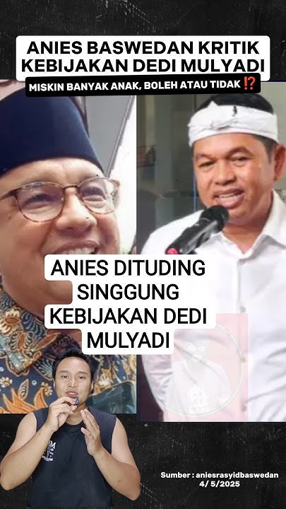 ANIES DITUDING KRITIK DEDI MULYADI - YouTube
