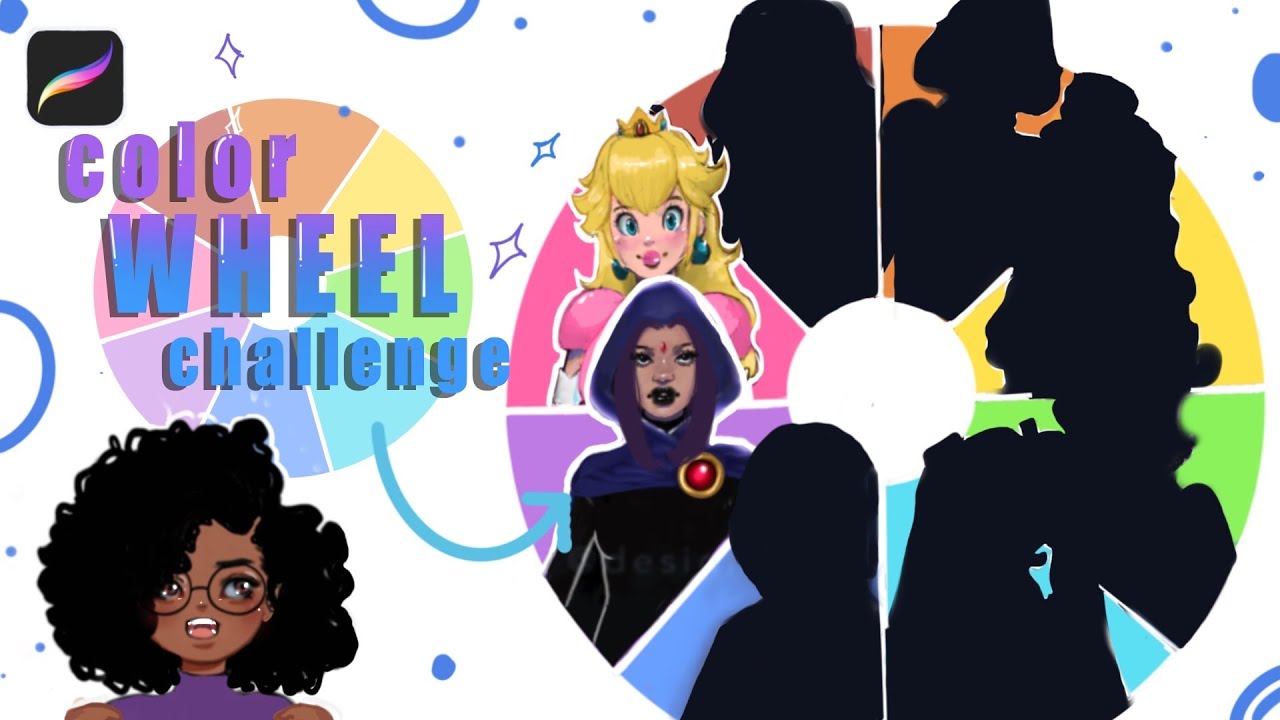 I Painted Popular Characters | Color Wheel Art Challenge! | Procreate ...