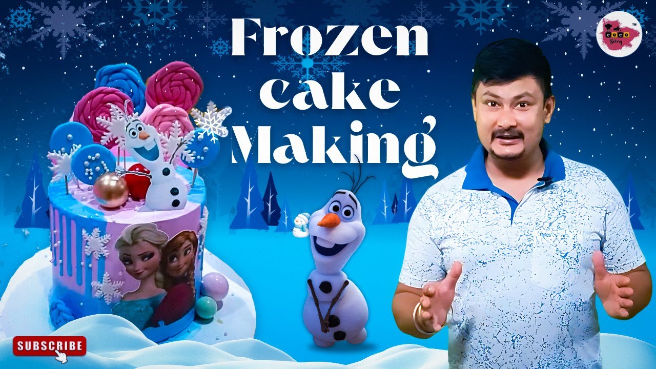 How to Make a Frozen Cake | frozen theme cake tutorial - YouTube