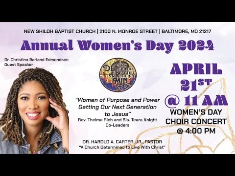 Annual Women's Day 2024 | Dr. Christina Edmondson | April 21, 2024 ...
