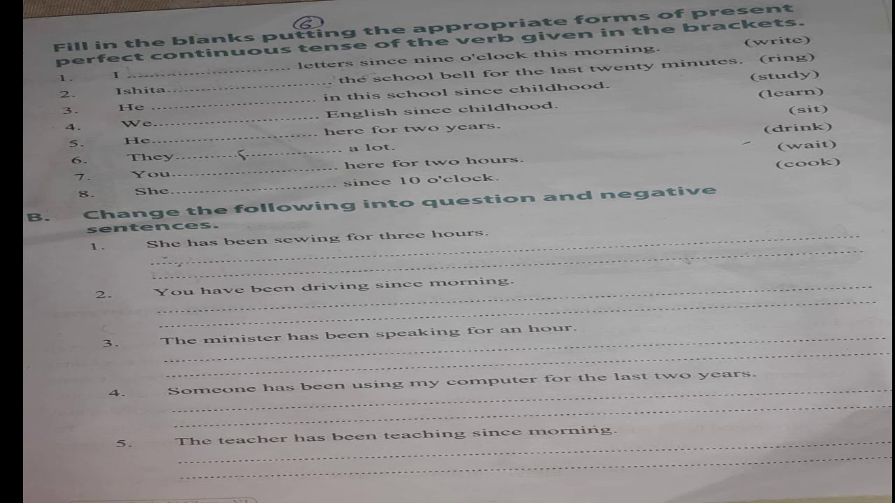 English Class 6 Lesson 2 Exercise - YouTube
