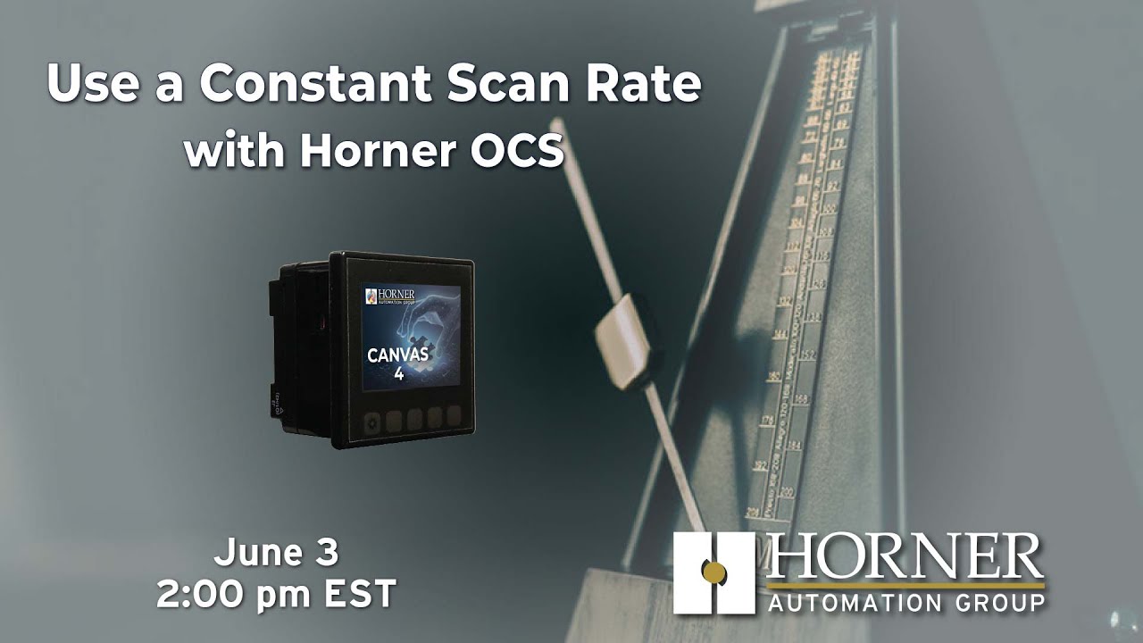 Use a Constant Scan Rate with Horner OCS - YouTube