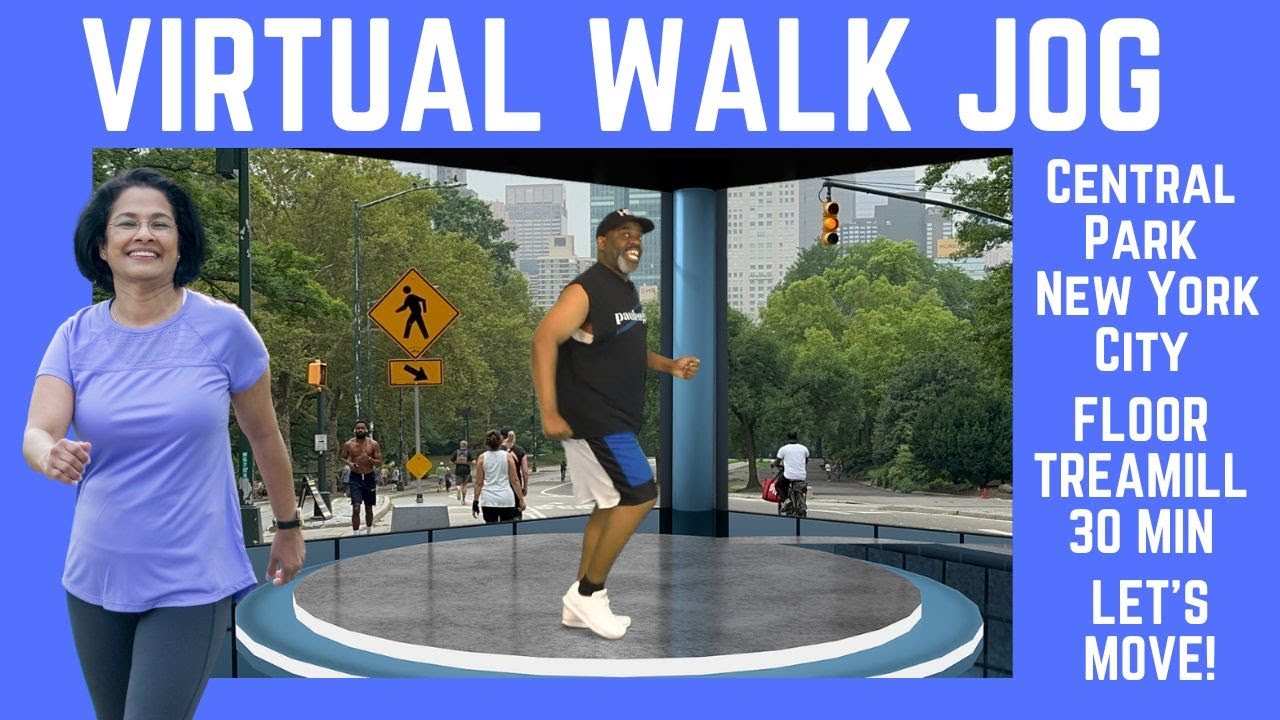 30 Min Virtual Walk Jog Central Park NYC | Fast Paced Floor Treadmill | Explore Burn Calories ...